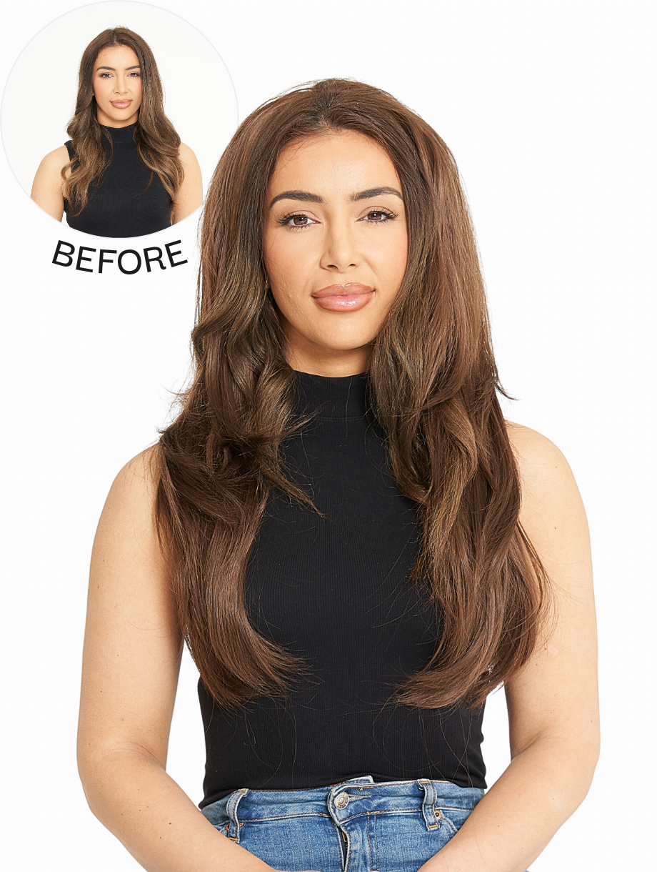 Angelina Revesible Synthetic Half Head Wig – KOKO Hair